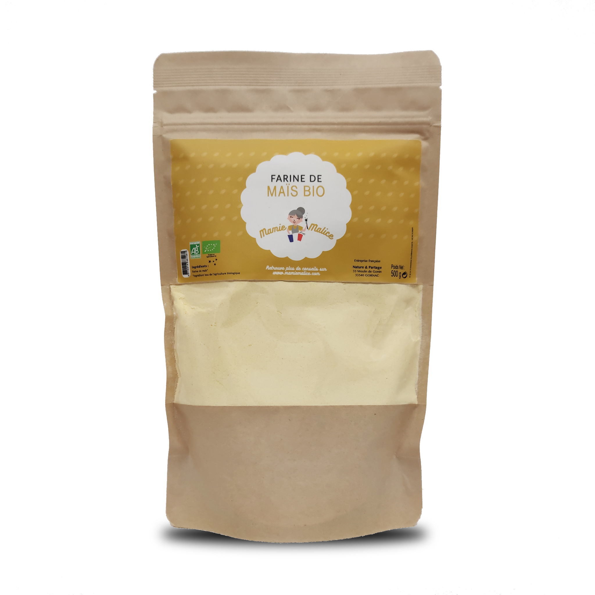 Farine de maïs bio - 500g - Nature et Partage